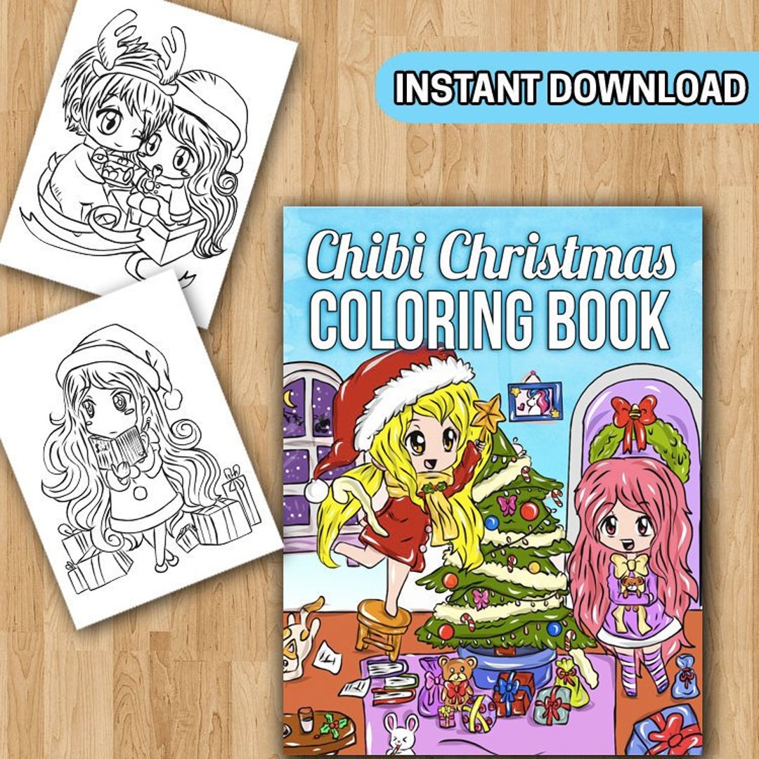 Chibi Christmas Coloring Pages