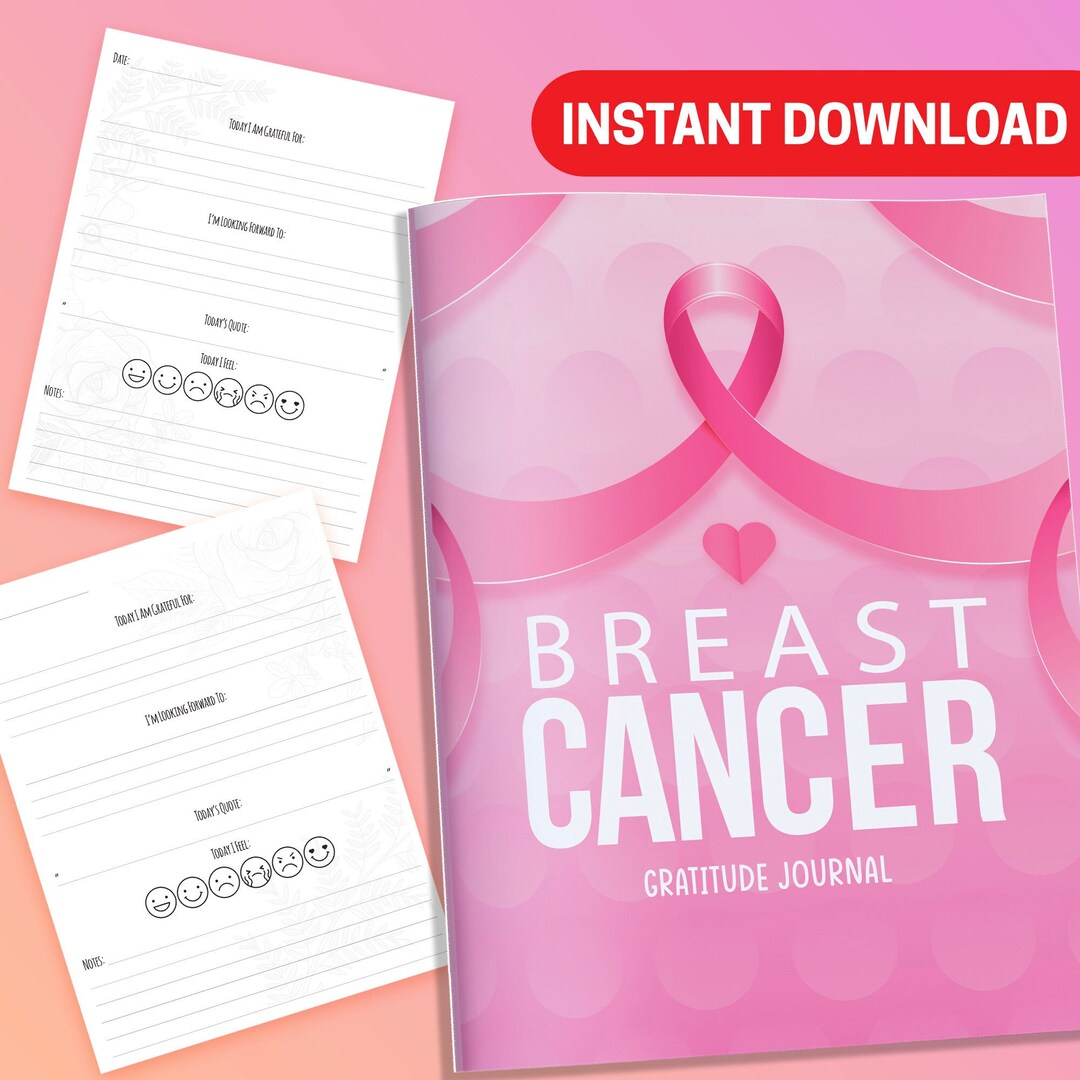 BEST VALUE Breast Cancer Gratitude Journal - Instant Download Cancer ...