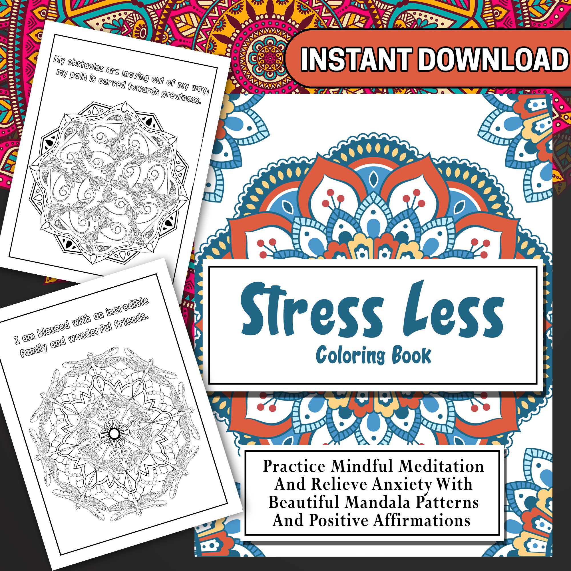 Stress Less Coloring Animals Pages