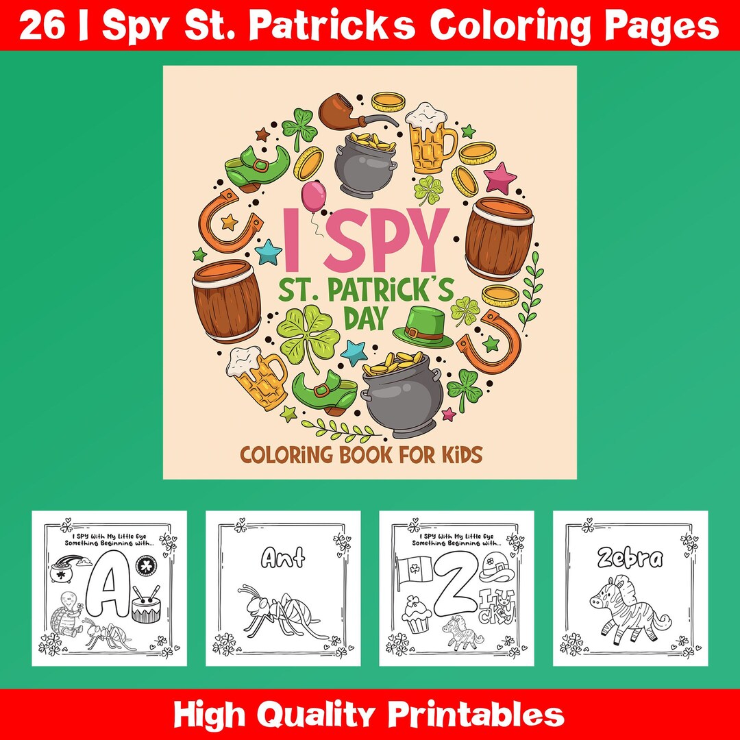 BEST VALUE I Spy St. Patrick's Day Coloring Book for Kids - Instant ...