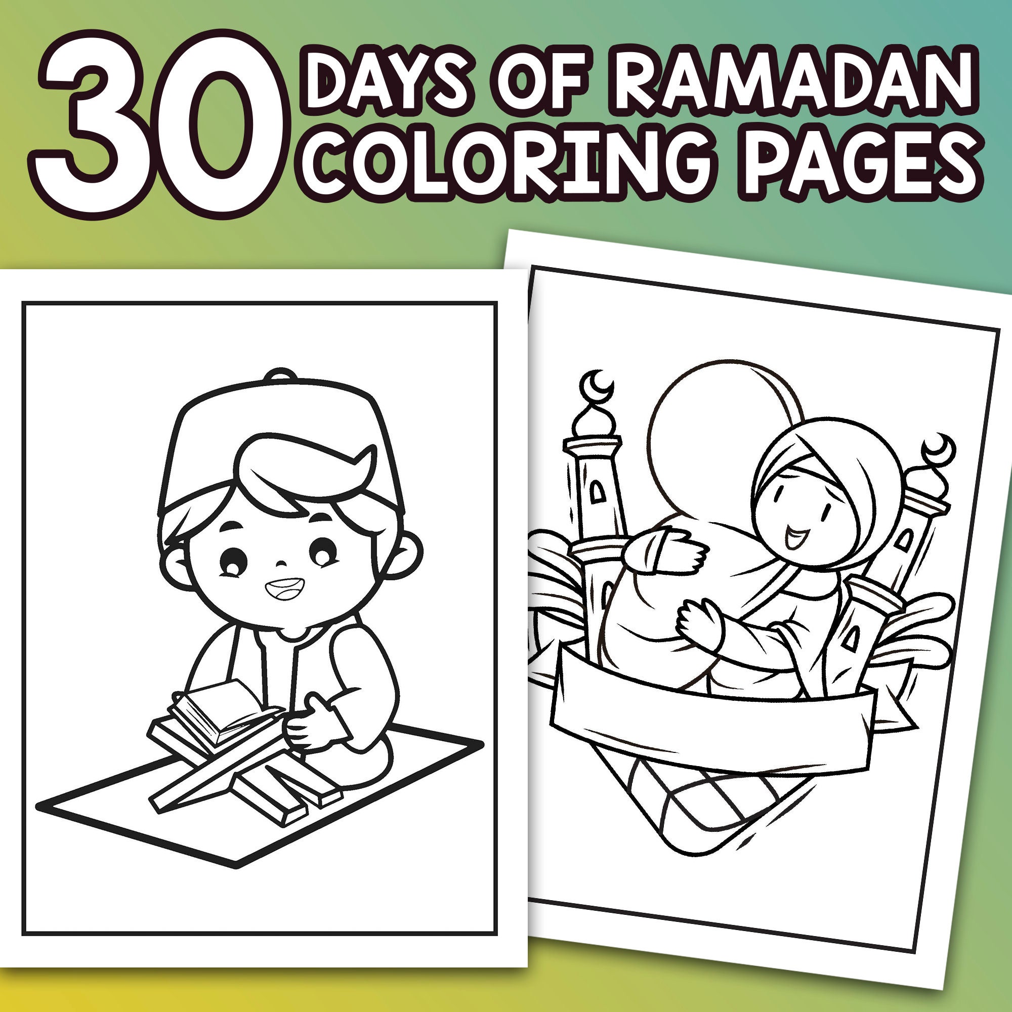 BEST VALUE 30 Days of Ramadan Coloring Book Instant Download - Etsy
