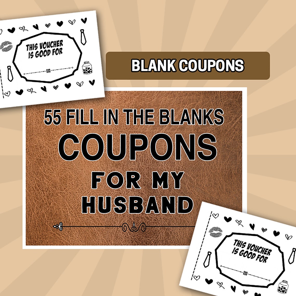 BEST VALUE Fill in the Blank Coupons for Husband Printable Coupons for ...
