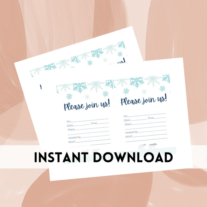 Printable Fill In Invitation Please Join Us Invitation Fill | Etsy