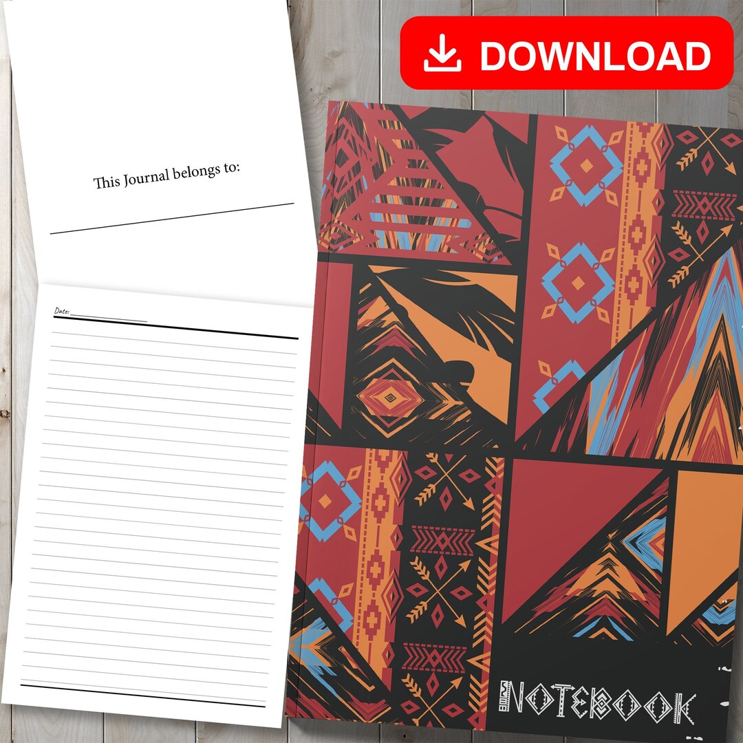 BEST VALUE Native American Notebook - Instant Download Indigenous ...