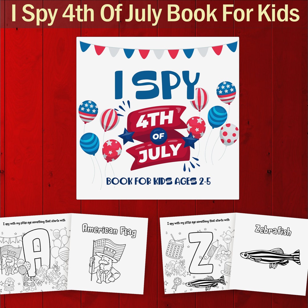 BEST VALUE! I Spy 4th of July Book for Kids Ages 2-5 - Instant Download ...