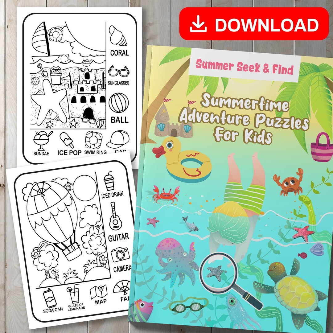BEST VALUE Summer Seek & Find - Instant Download Summertime Adventure ...