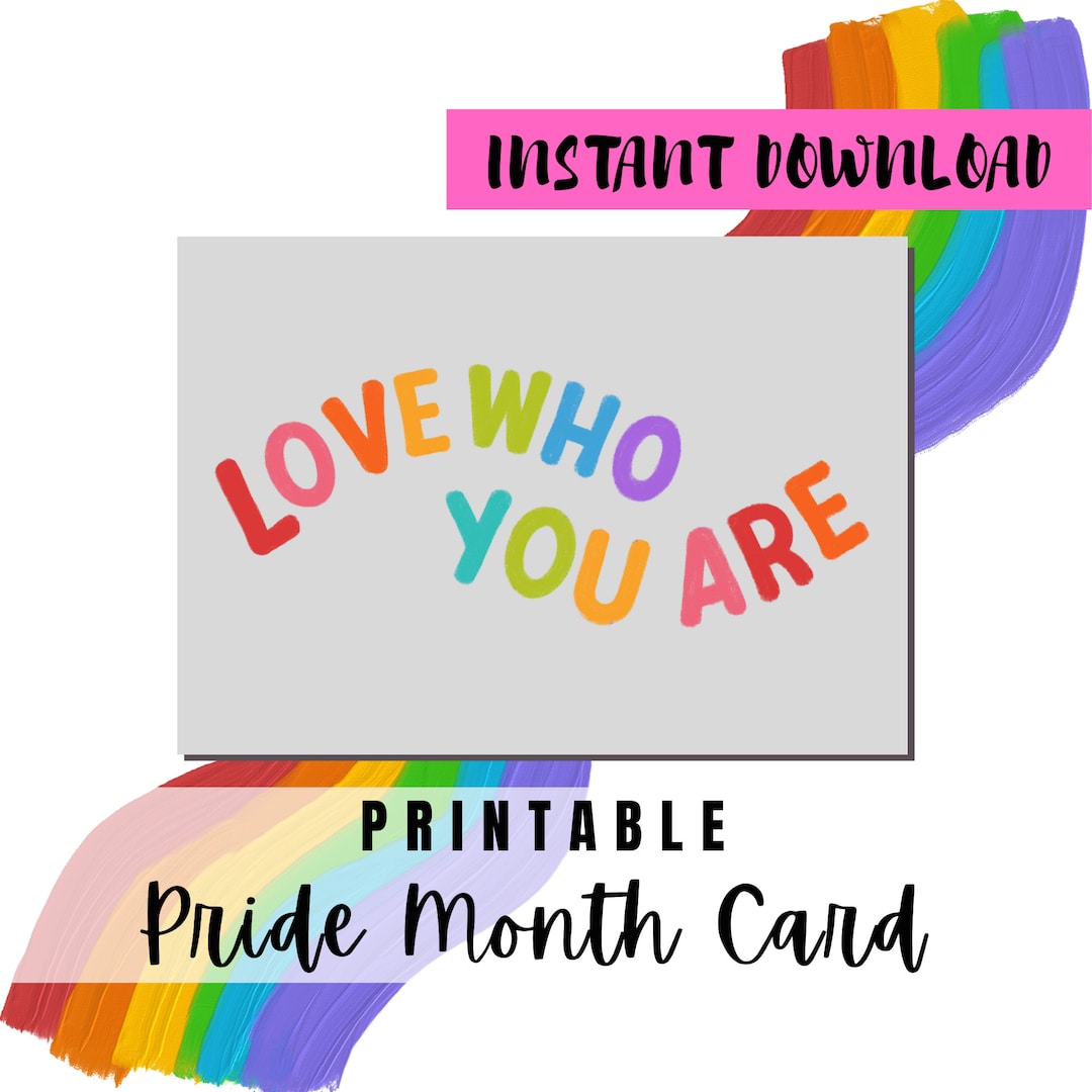 BEST VALUE Happy Pride Month Greeting Card Printable - Instant Download ...