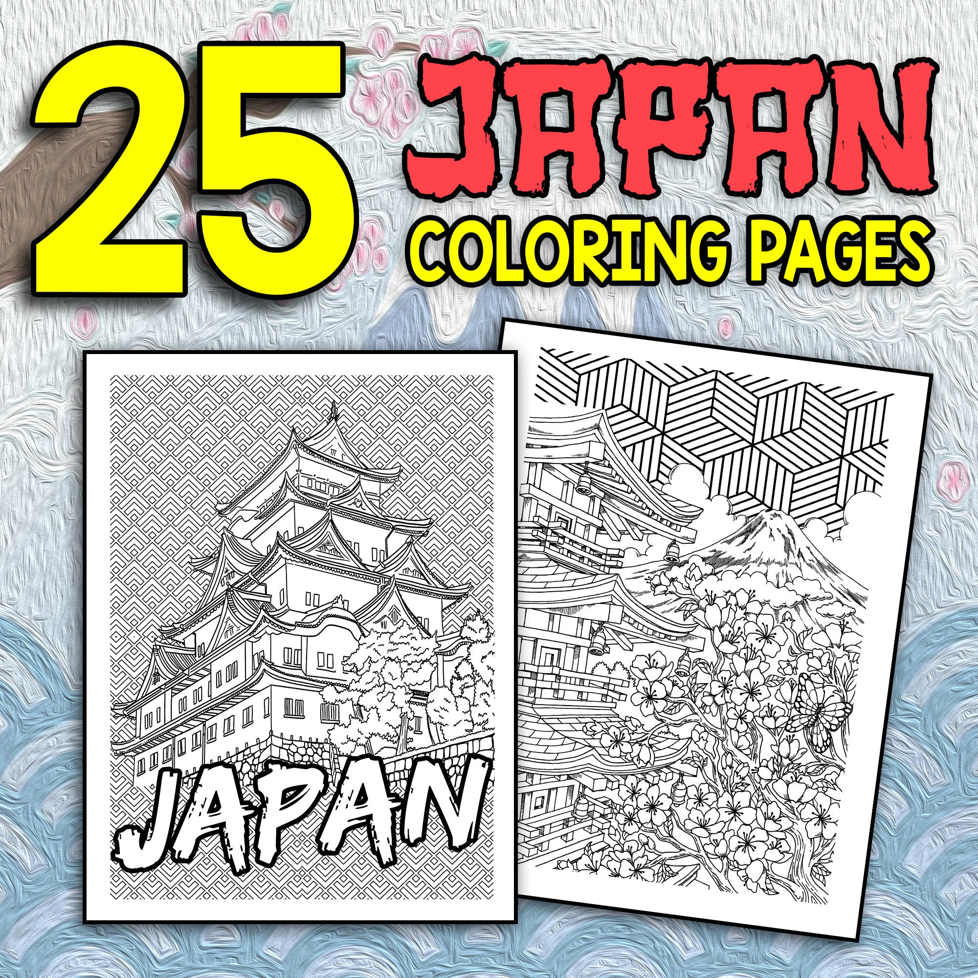 BEST VALUE! Hello Japan Coloring Book - Instant Download Stress ...