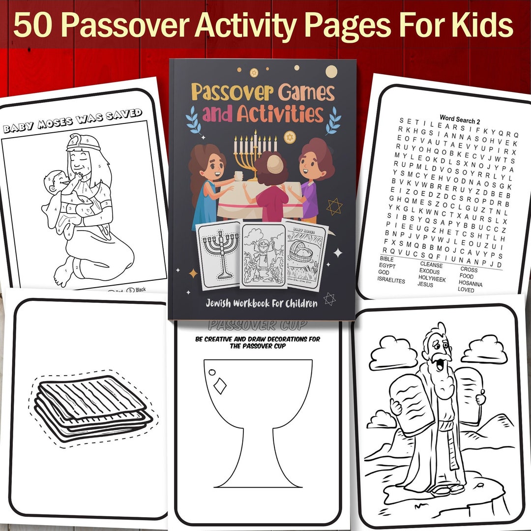 BEST VALUE Passover Games and Activities - Instant Download Fun Jewish ...