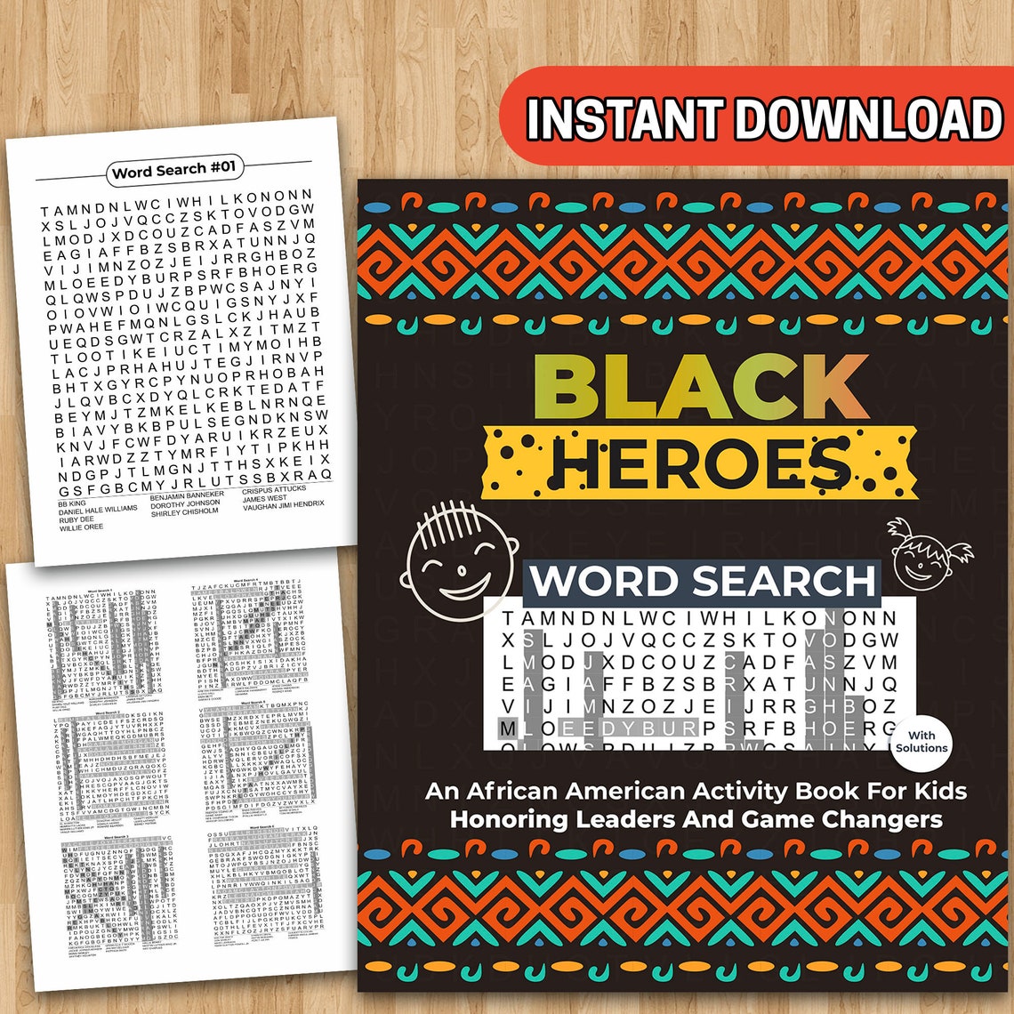 Black Heroes Word Search: an African American Activity Book for Kids ...