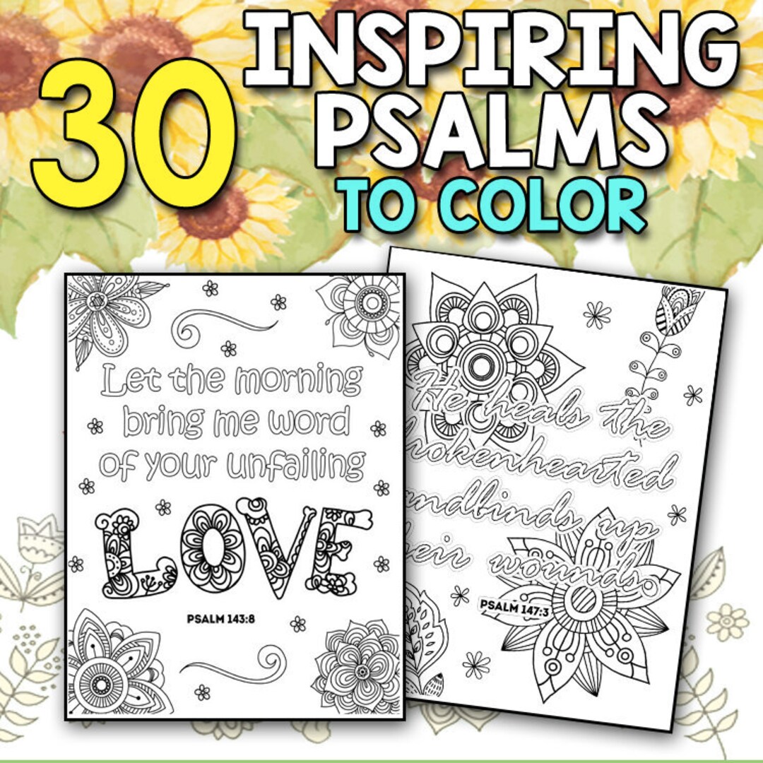 Color Your Psalms an Inspiring Christian Coloring Book for Relaxation ...