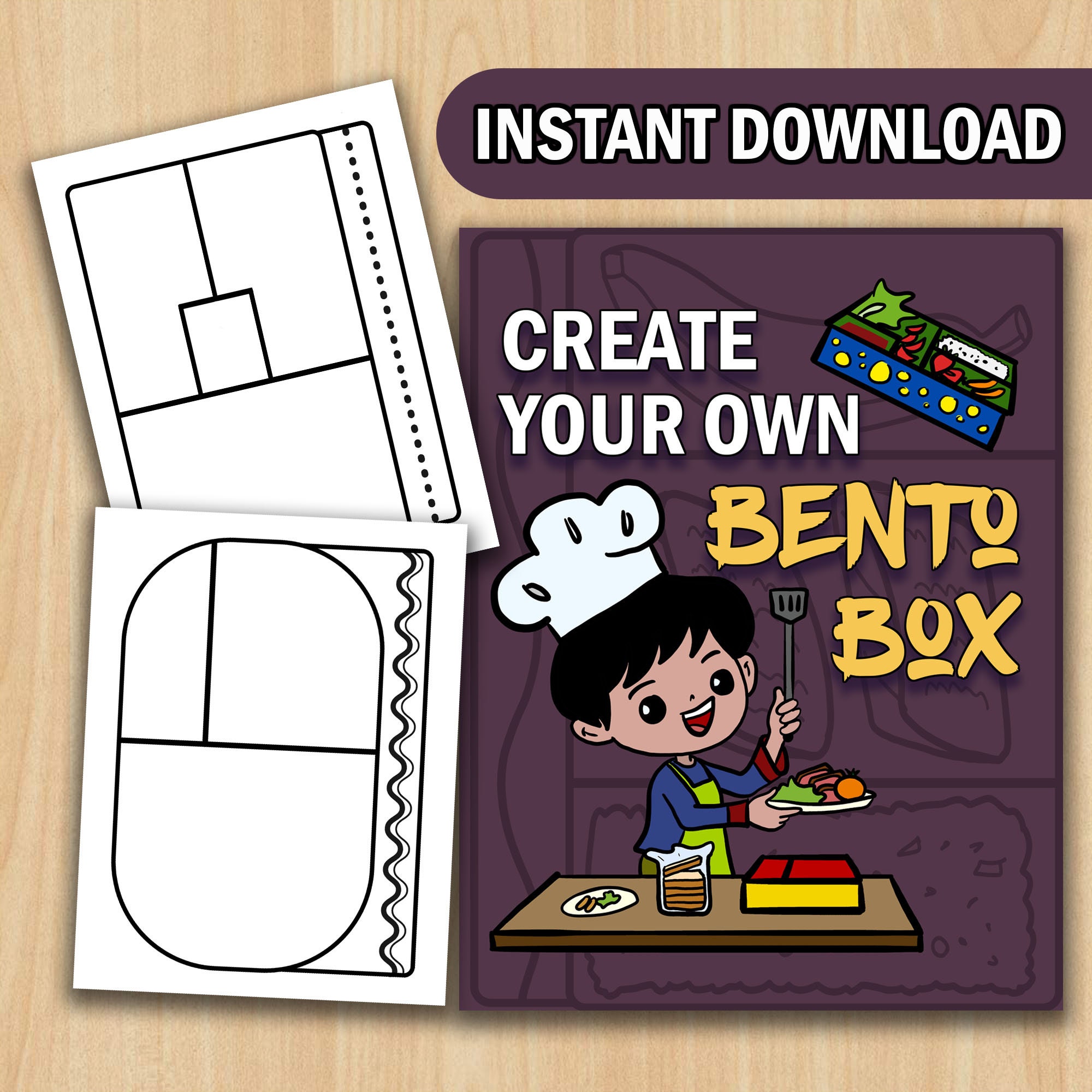 BEST VALUE Create Your Own Bento Box for Kids: Coloring Activity Book ...