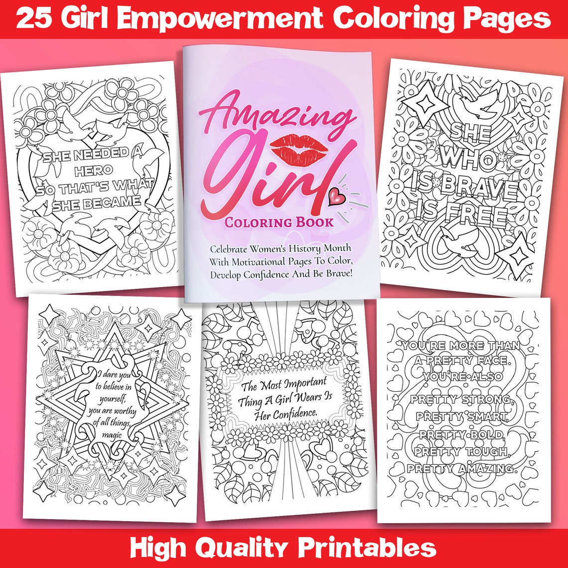 BEST VALUE 25 Amazing Girl Coloring Book - Instant Download Celebrate ...