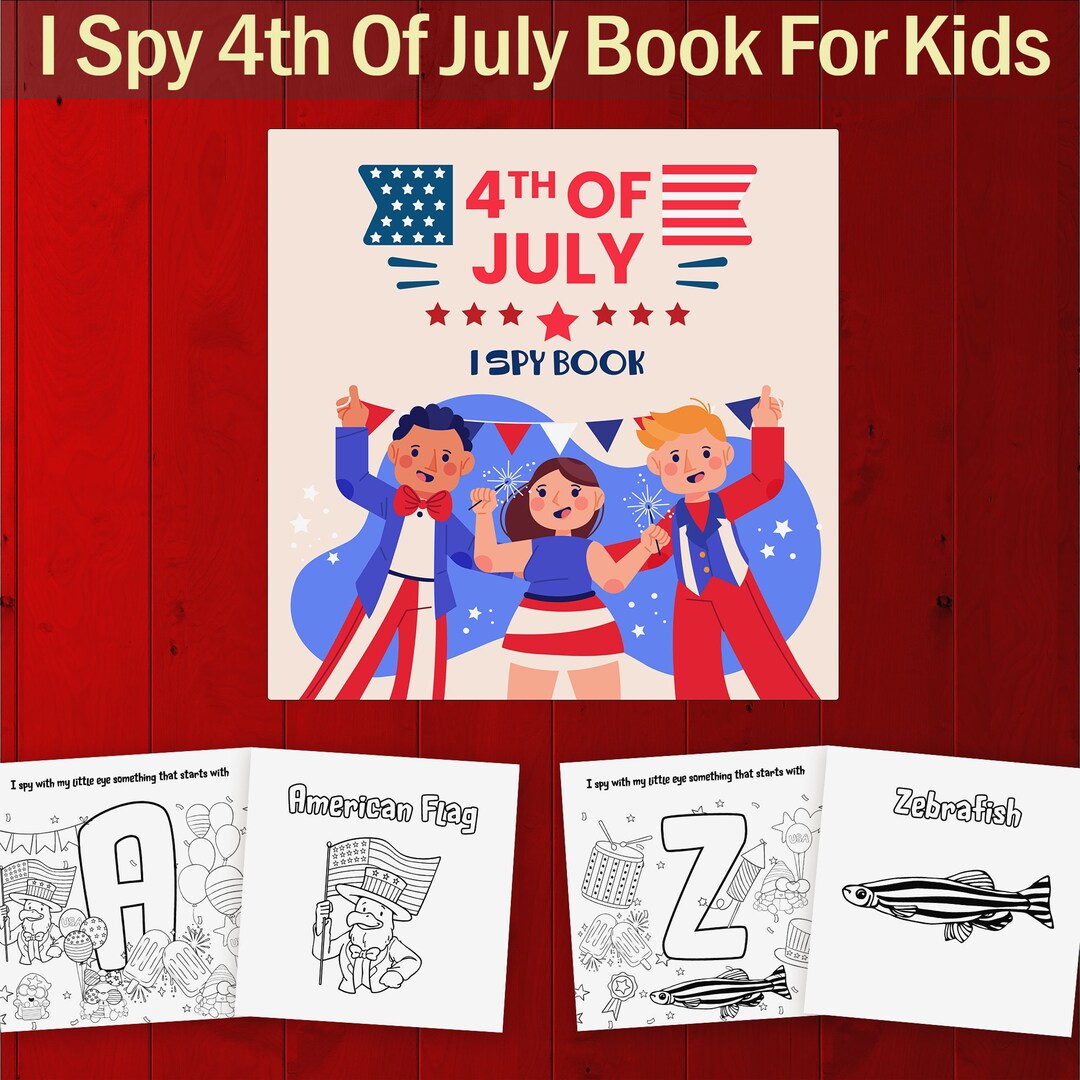 BEST VALUE! 4th of July I Spy Book - Instant Download Fun Educational ...
