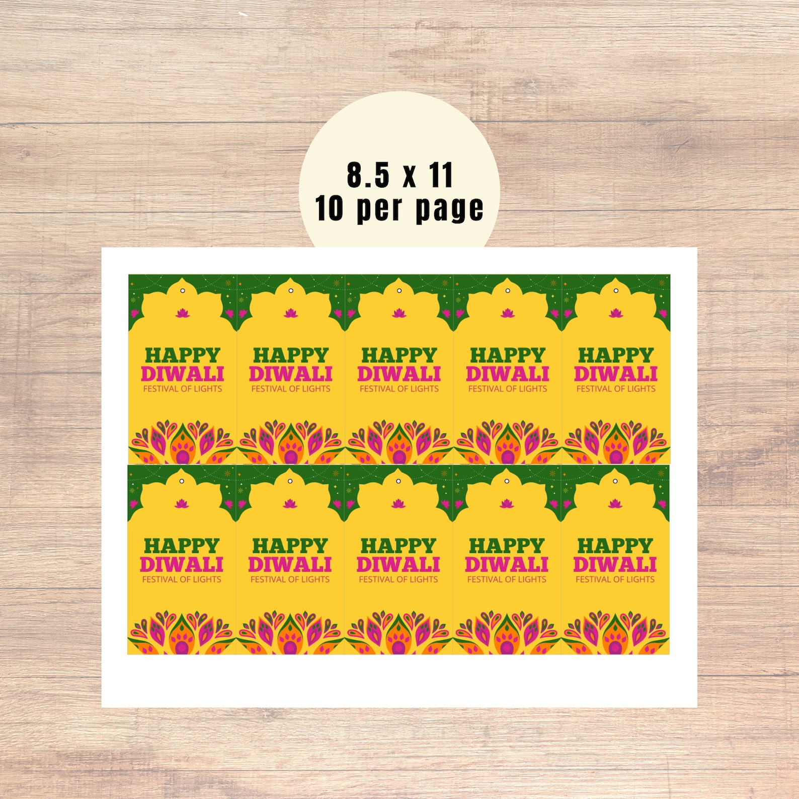 BEST VALUE Printable Diwali Gift Tag Instant Download Happy Diwali Gift ...