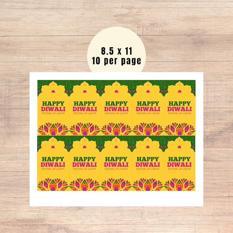 BEST VALUE Printable Diwali Gift Tag Instant Download Happy Diwali Gift ...