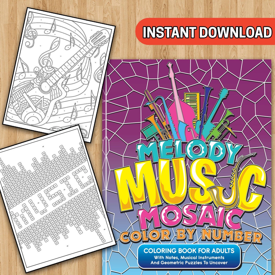 BEST VALUE 30 Melody Music Mosaic Color by Number - Instant Download ...