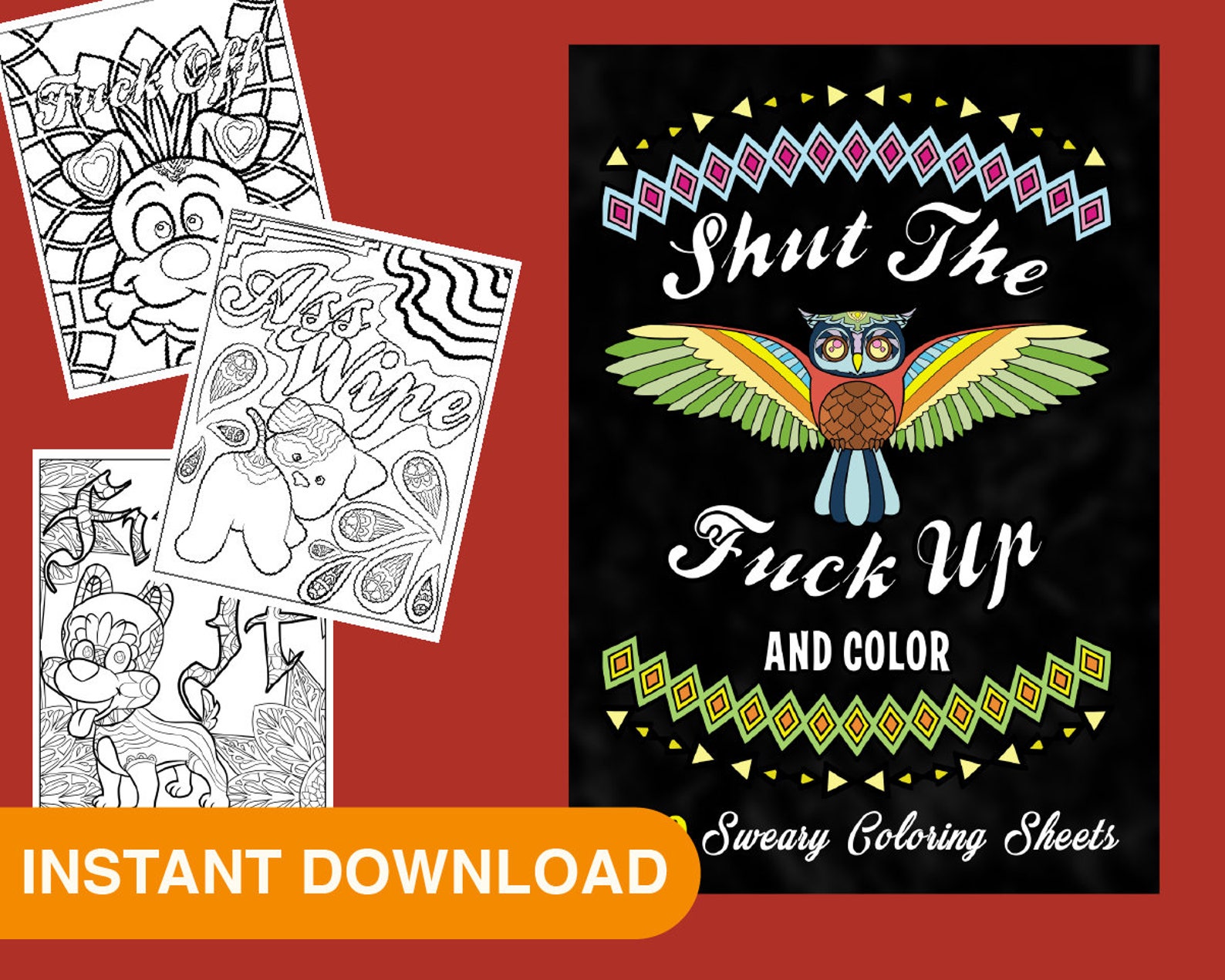 Shut the Fck up and Color 36 Swearing Coloring Pages - Etsy