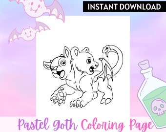 Satanic Coloring Page - Etsy