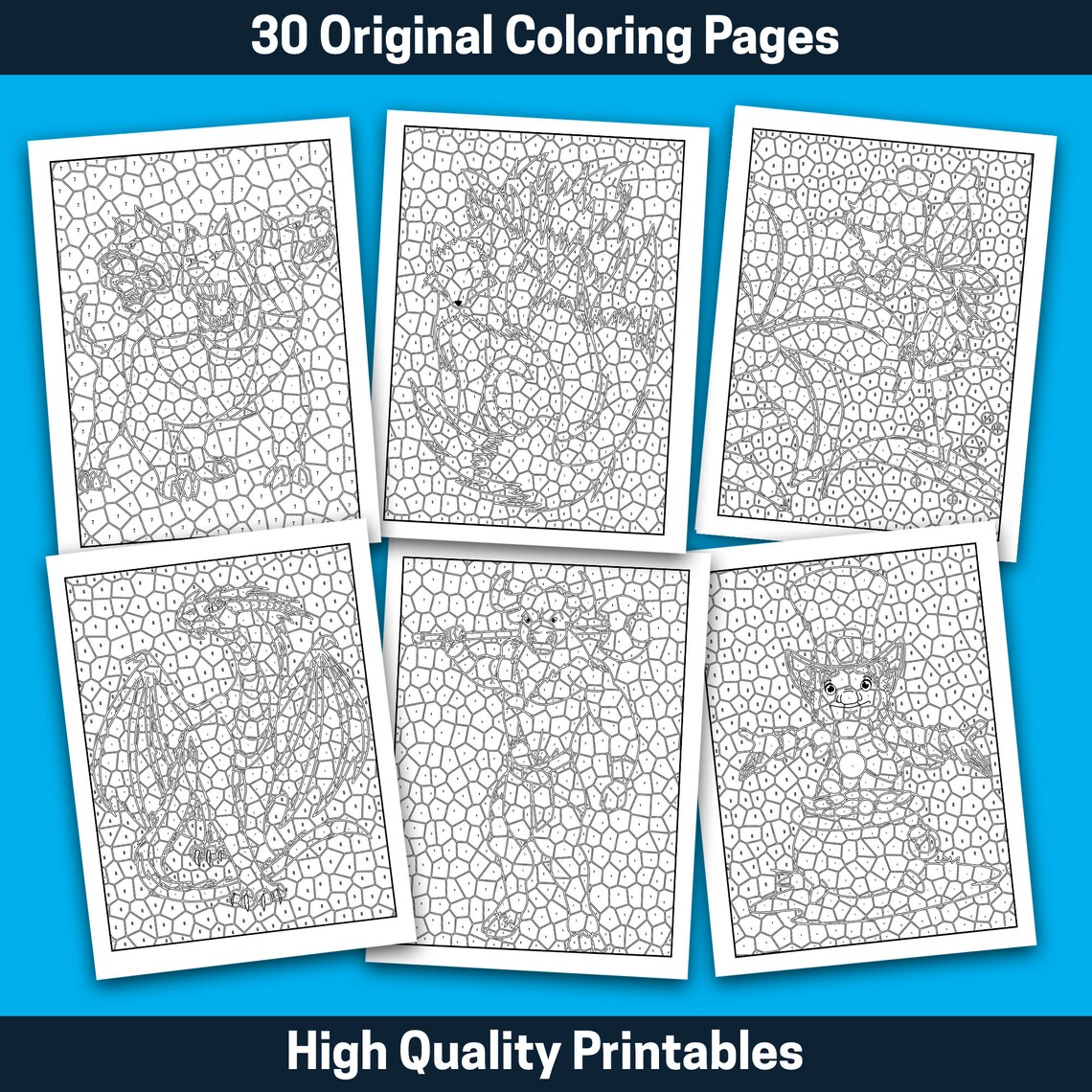 BEST VALUE Magic and Fantasy Mosaic Color by Number Magical | Etsy