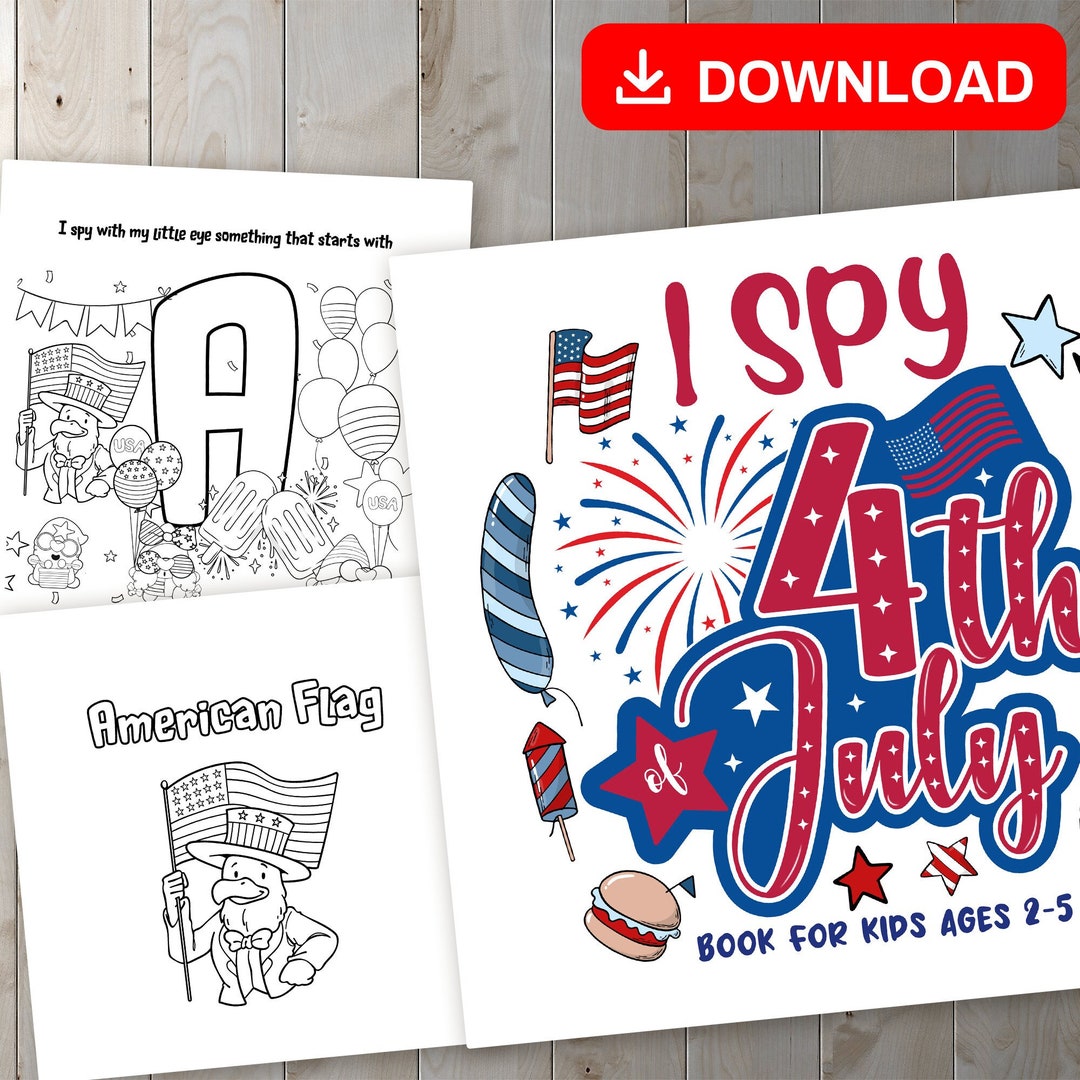 BEST VALUE I Spy 4th of July Book for Kids Ages 2-5 - Instant Download ...