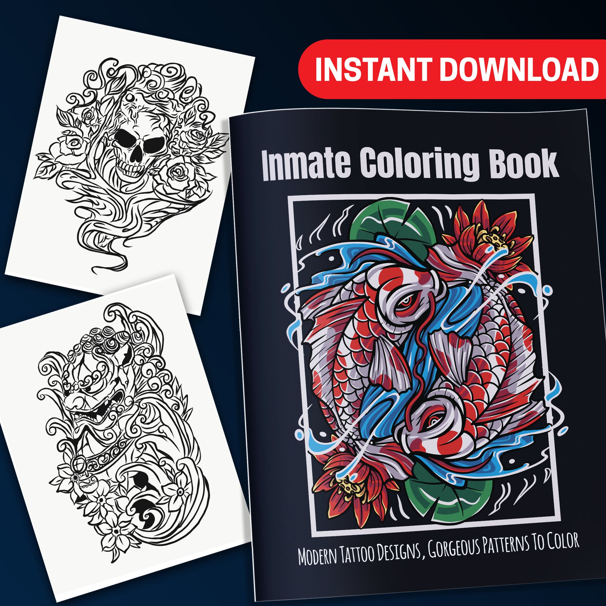 BEST VALUE Inmate Coloring Book instant Download Modern - Etsy
