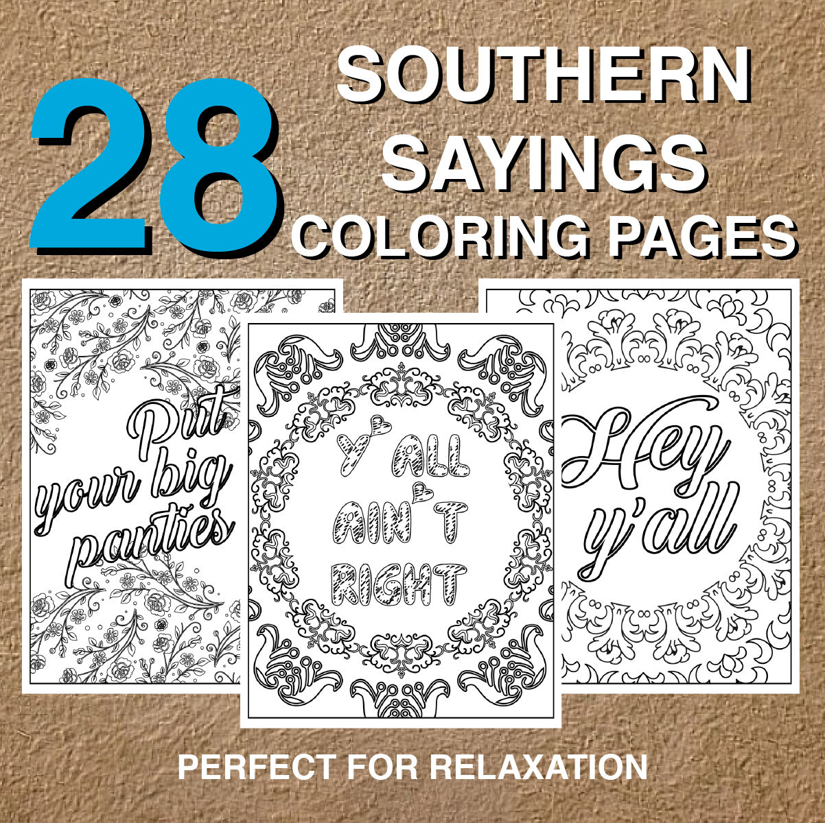 28 Southern Sayings Coloring Pages - Instant Download Printable ...