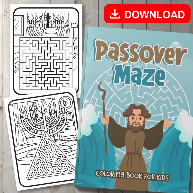 BEST VALUE Passover Maze Activity Book for Kids Instant Download Puzzle ...