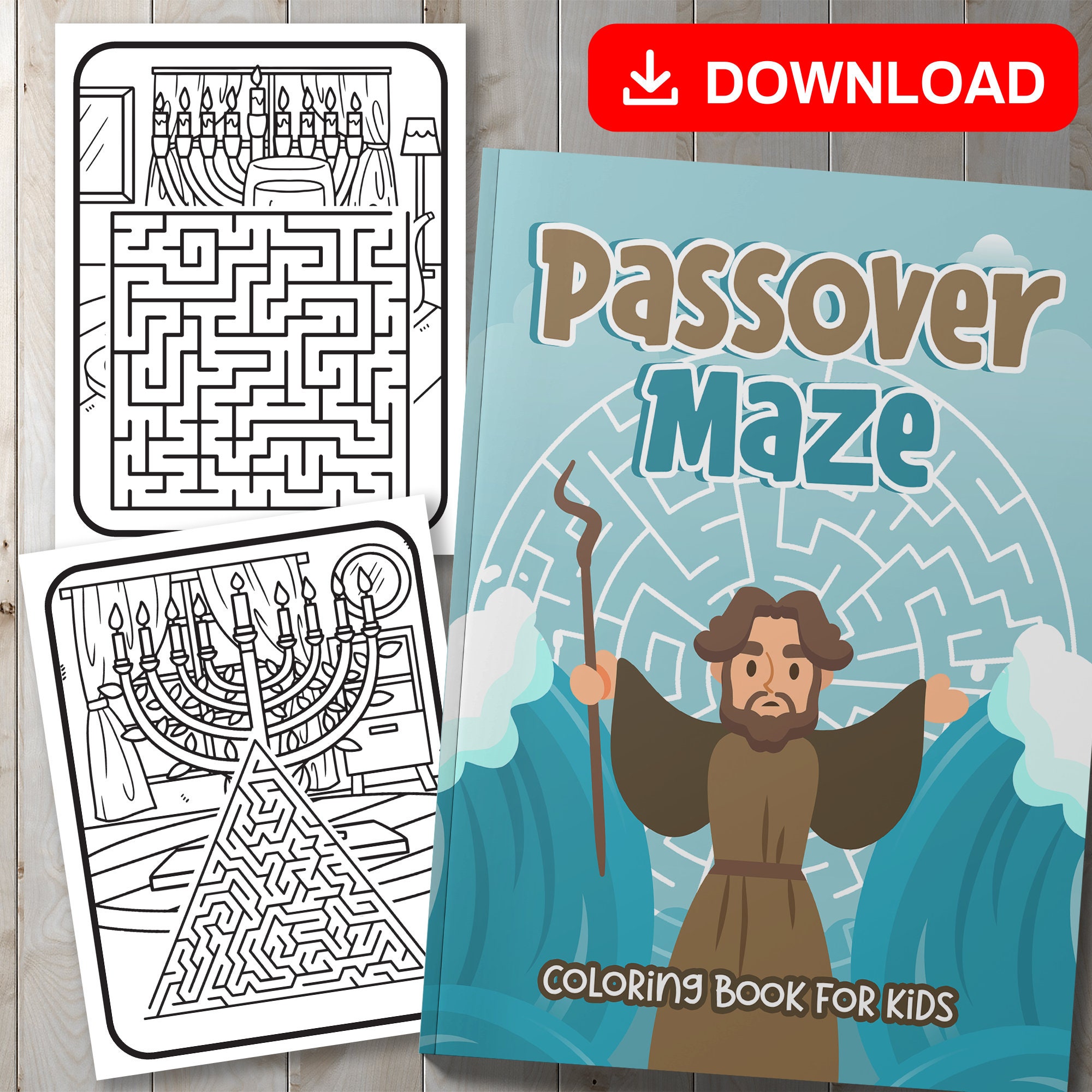 BEST VALUE Passover Maze Activity Book for Kids Instant Download Puzzle ...