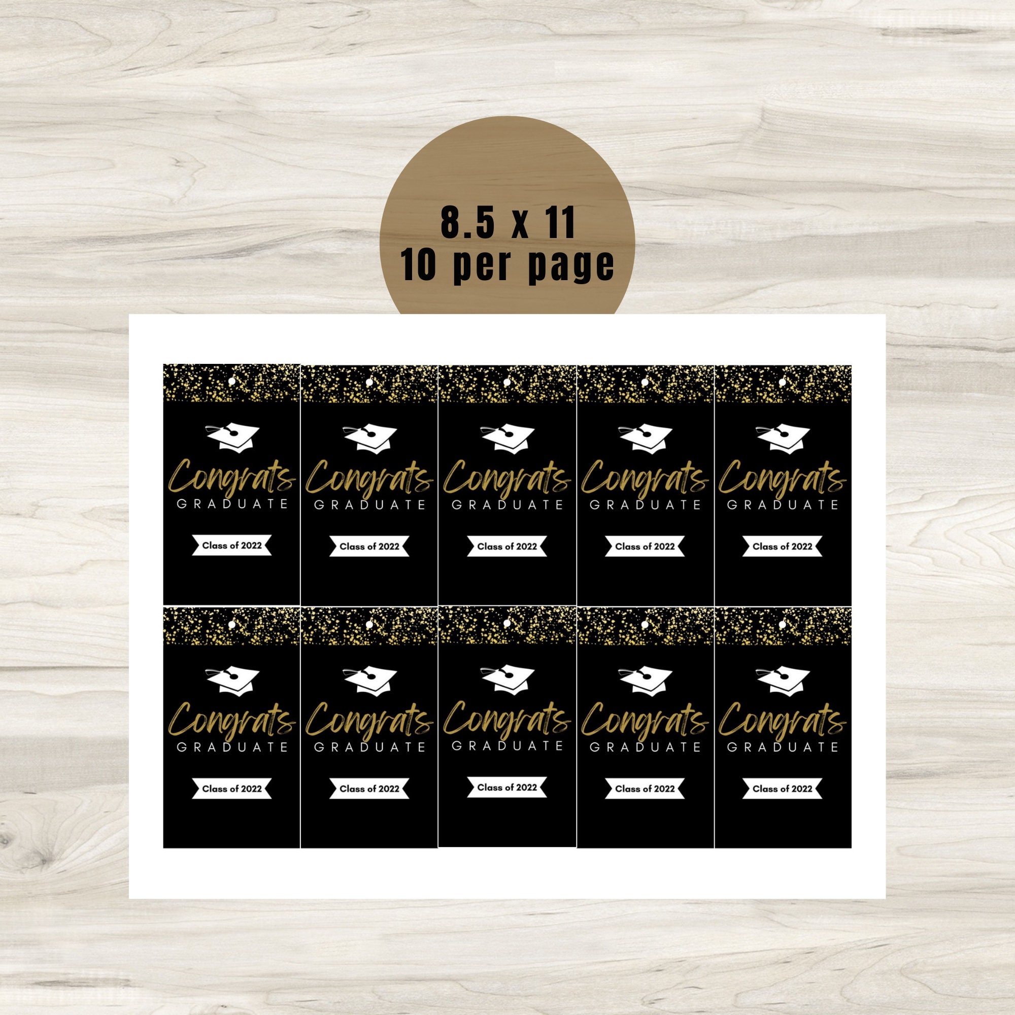 BEST VALUE Printable Graduation Gift Tags, Instant Download ...