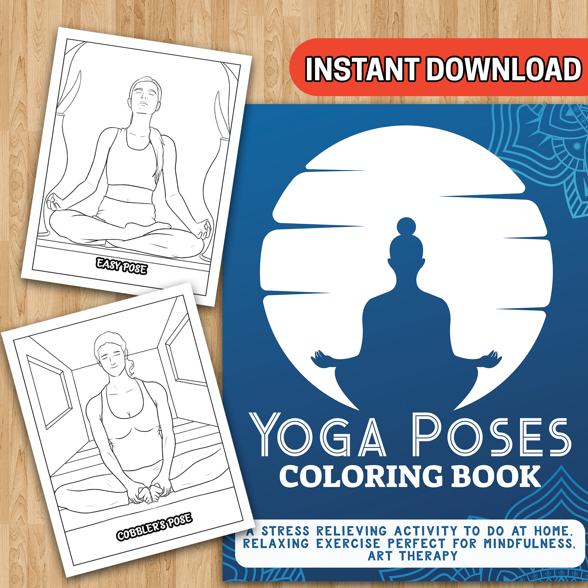 BEST VALUE 30 Yoga Poses Coloring Book for Adults Instant Download ...
