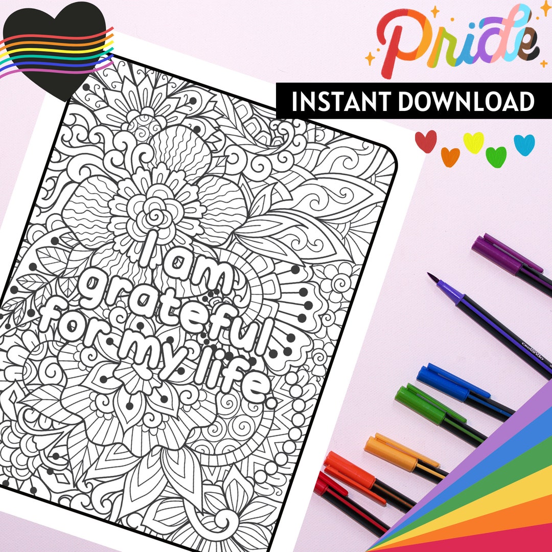 BEST VALUE Pride Month Coloring Page for LGBTQ Instant - Etsy