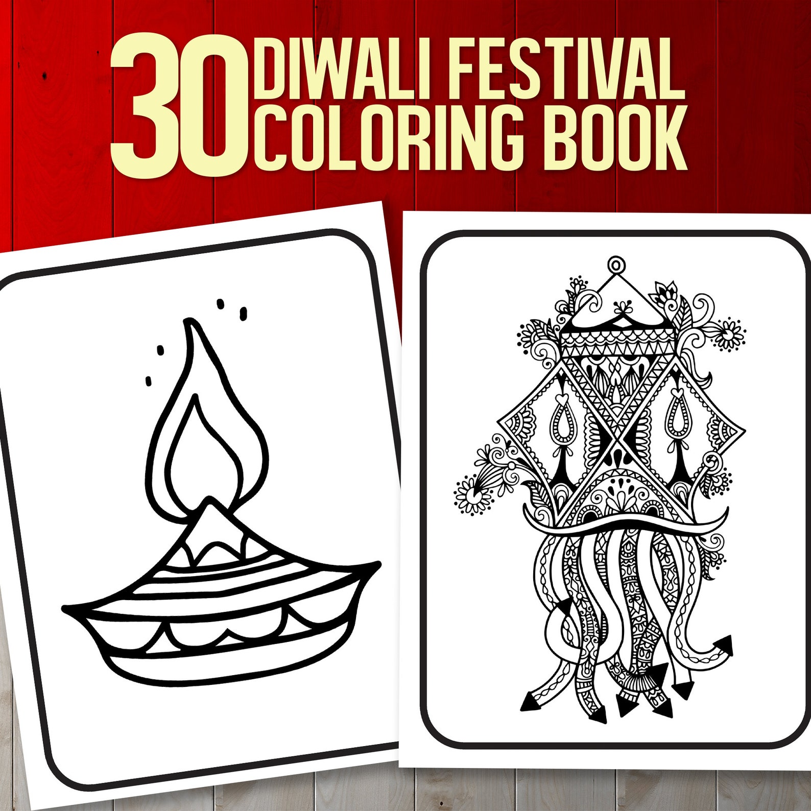 BEST VALUE Happy Diwali Coloring Book for Kids Instant Download ...