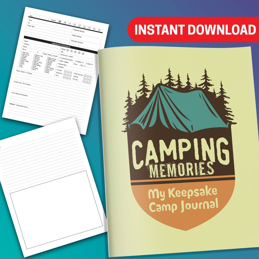 BEST VALUE Camping Memories: My Keepsake Camp Journal - Instant ...