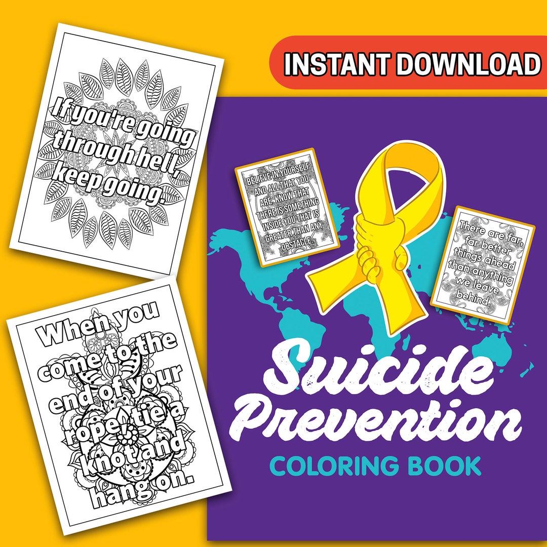 BEST VALUE 20 Suicide Prevention Awareness Quotes Coloring Book for ...
