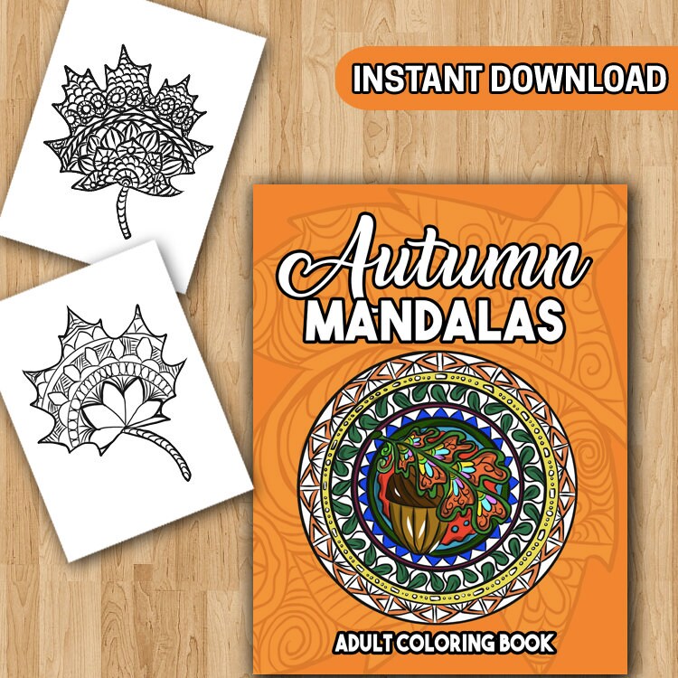 BEST VALUE 30 Autumn Mandalas Coloring Pages: Fall Scenes - Etsy