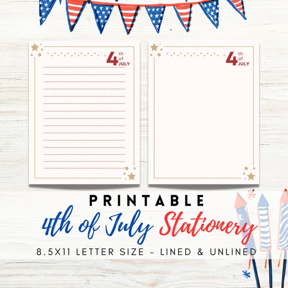 Printable Patriotic Stationery