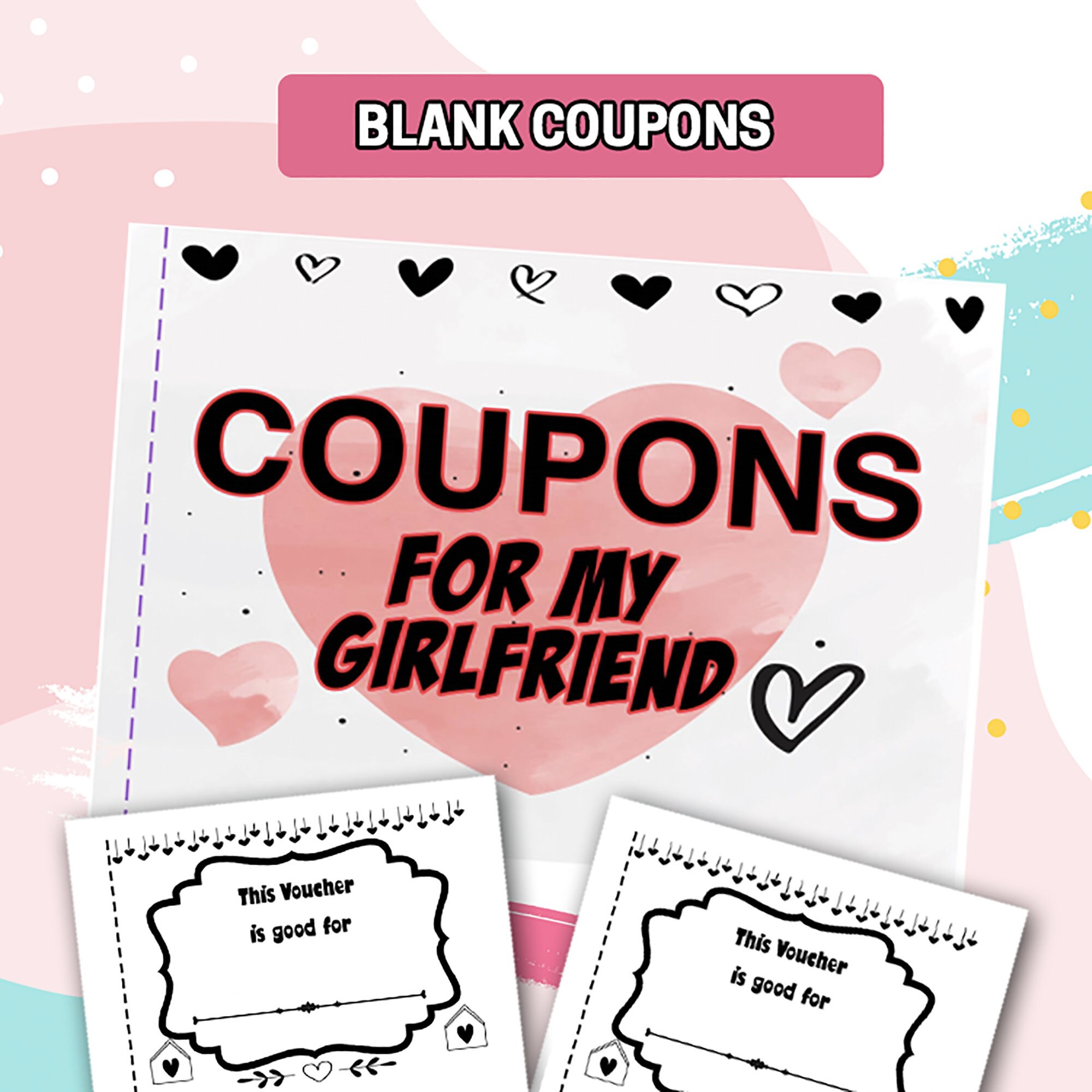 BEST VALUE Blank Coupons for Girlfriend: Printable Valentine Birthday ...