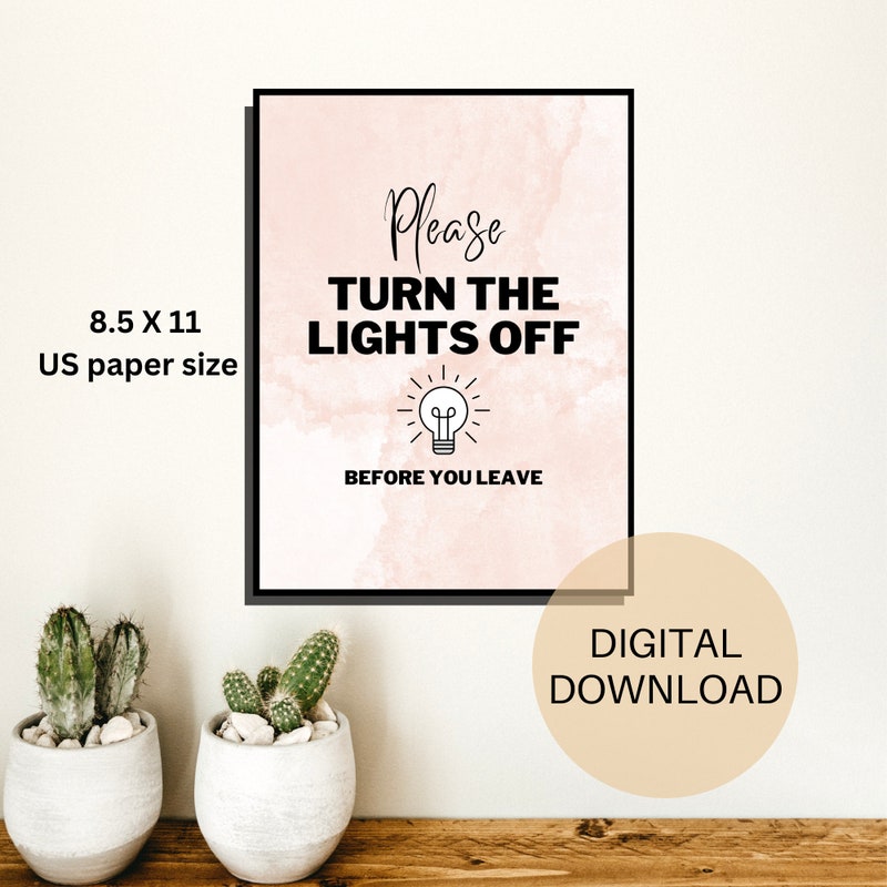 Please Turn off Lights - Etsy