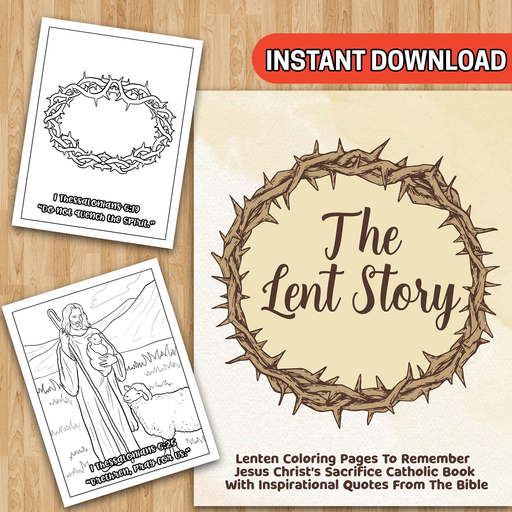 BEST VALUE 25 the Lent Story Instant Download Coloring W/ Bible Verse ...
