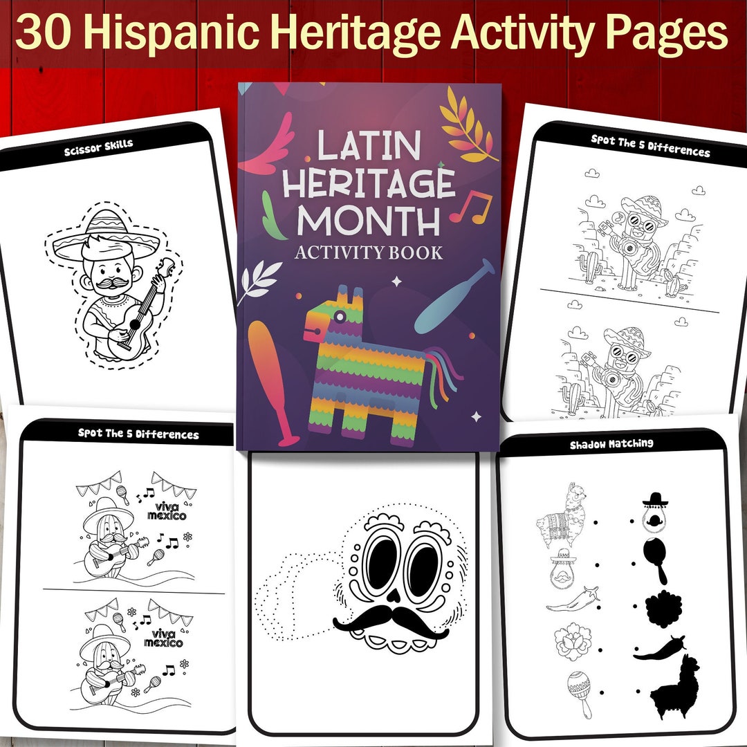BEST VALUE Latin Heritage Month Activity Book - Instant Download Simple ...