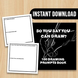 BEST VALUE Sale 100 Drawing Prompts Book for Beginner and Professional ...