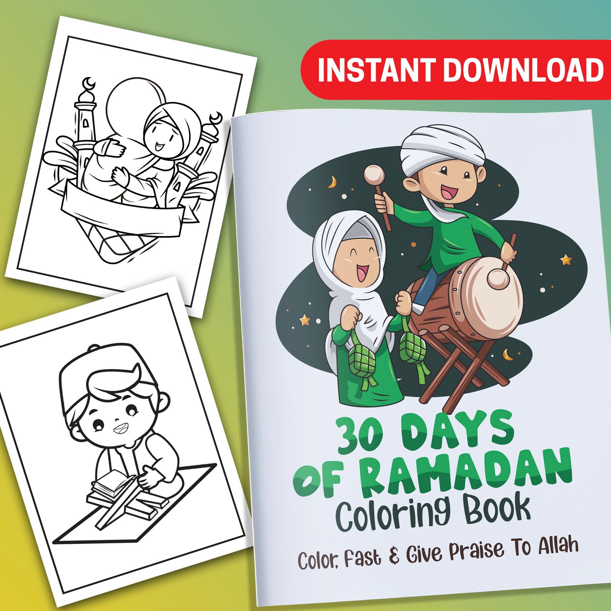 BEST VALUE 30 Days of Ramadan Coloring Book Instant Download - Etsy