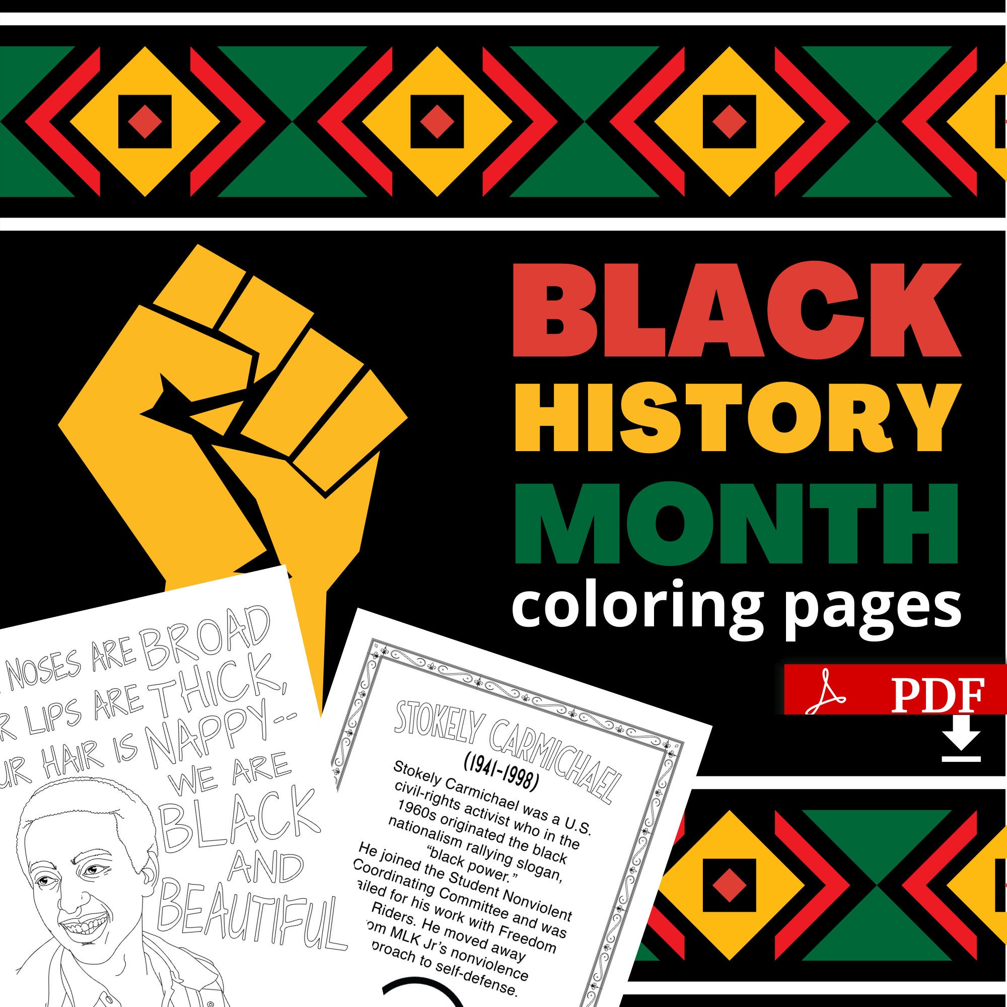 Black History Heroes Coloring Pages