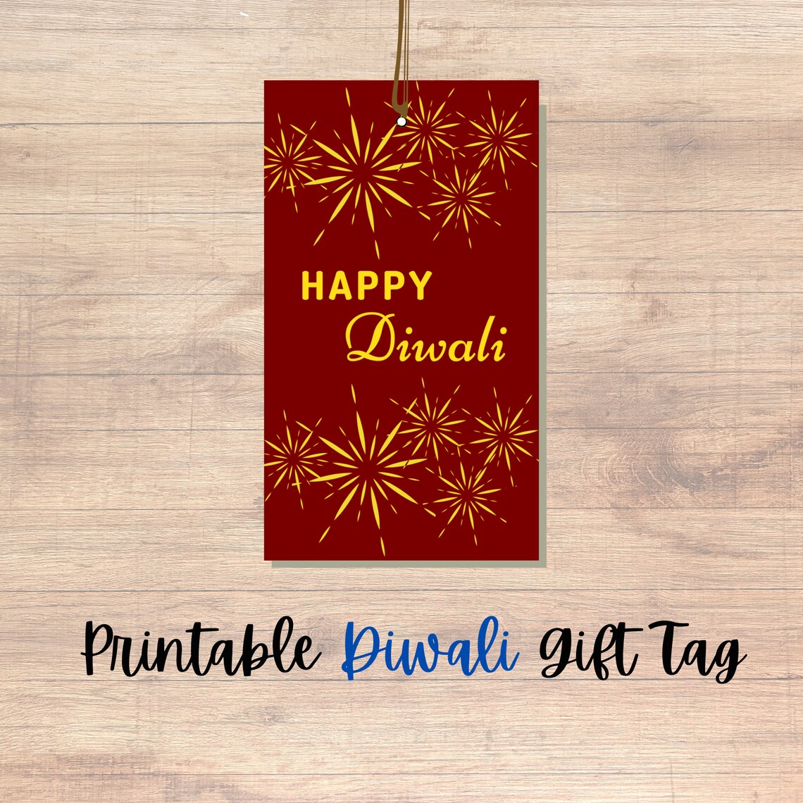 BEST VALUE Printable Diwali Gift Tag - Instant Download Happy Diwali ...