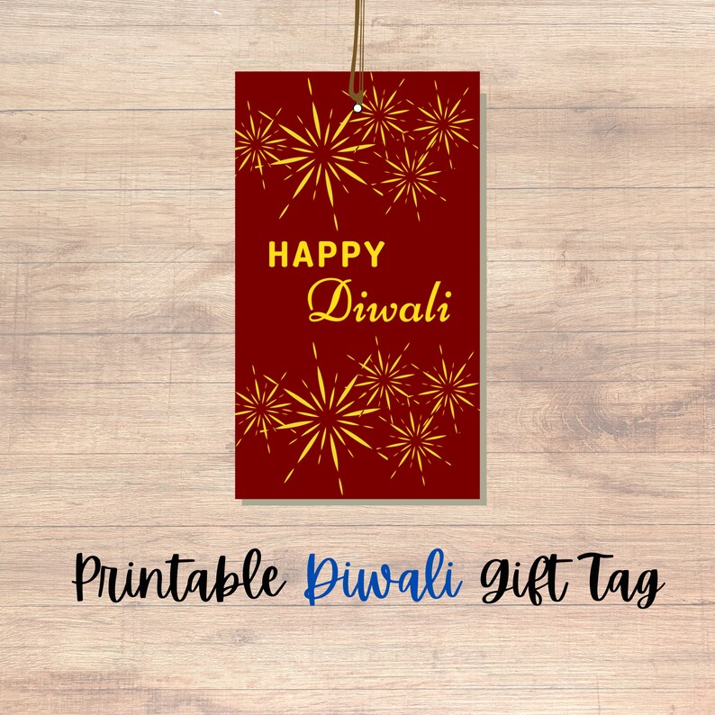 BEST VALUE Printable Diwali Gift Tag - Instant Download Happy Diwali ...