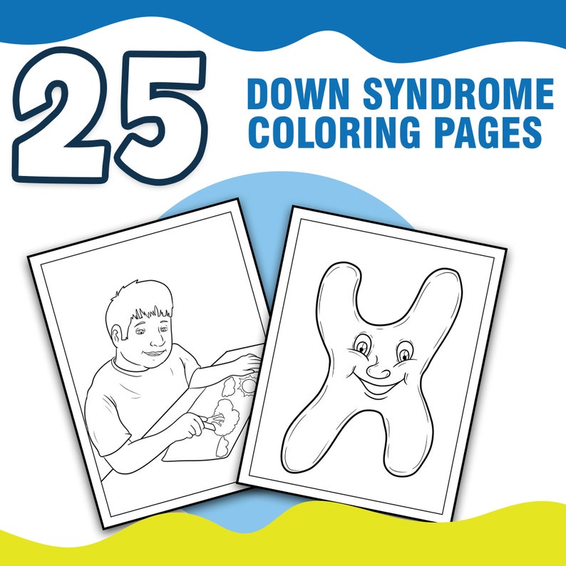 BEST VALUE 25 Down Syndrome Coloring Book - Instant Download Ideal Gift ...