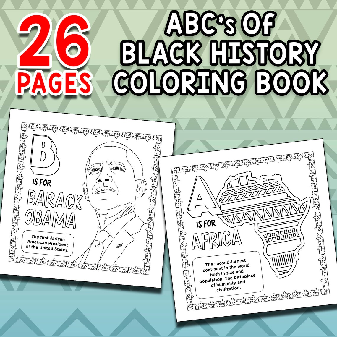 BEST VALUE Black History Alphabets for Kids Instant Download ABC ...