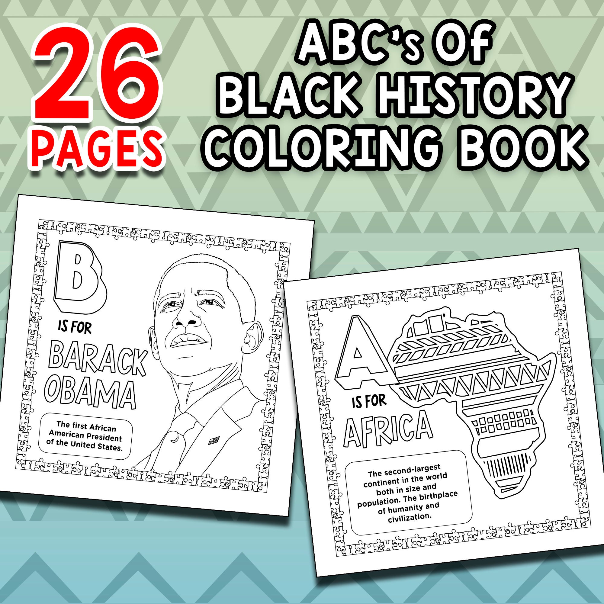 BEST VALUE Black History Alphabets for Kids - Instant Download ABC ...