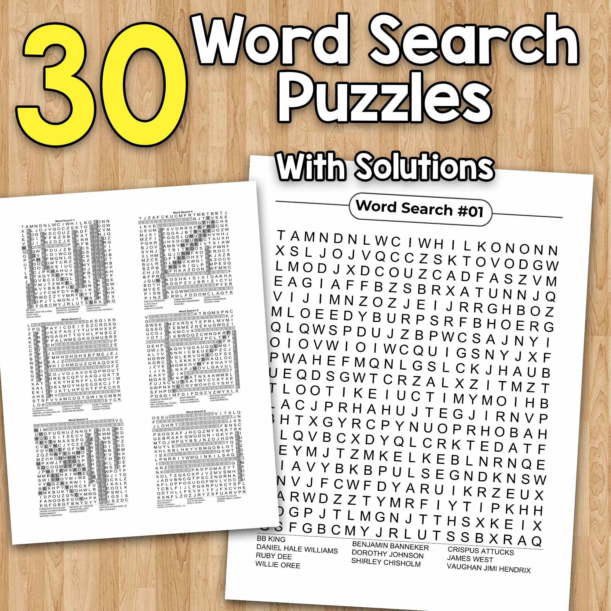 Black Heroes Word Search: an African American Activity Book for Kids ...